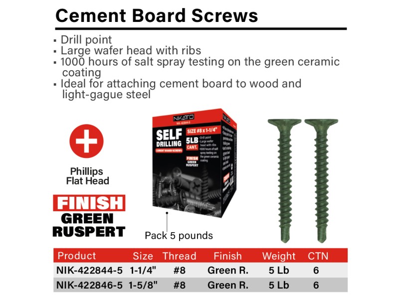 Cement Board Screws